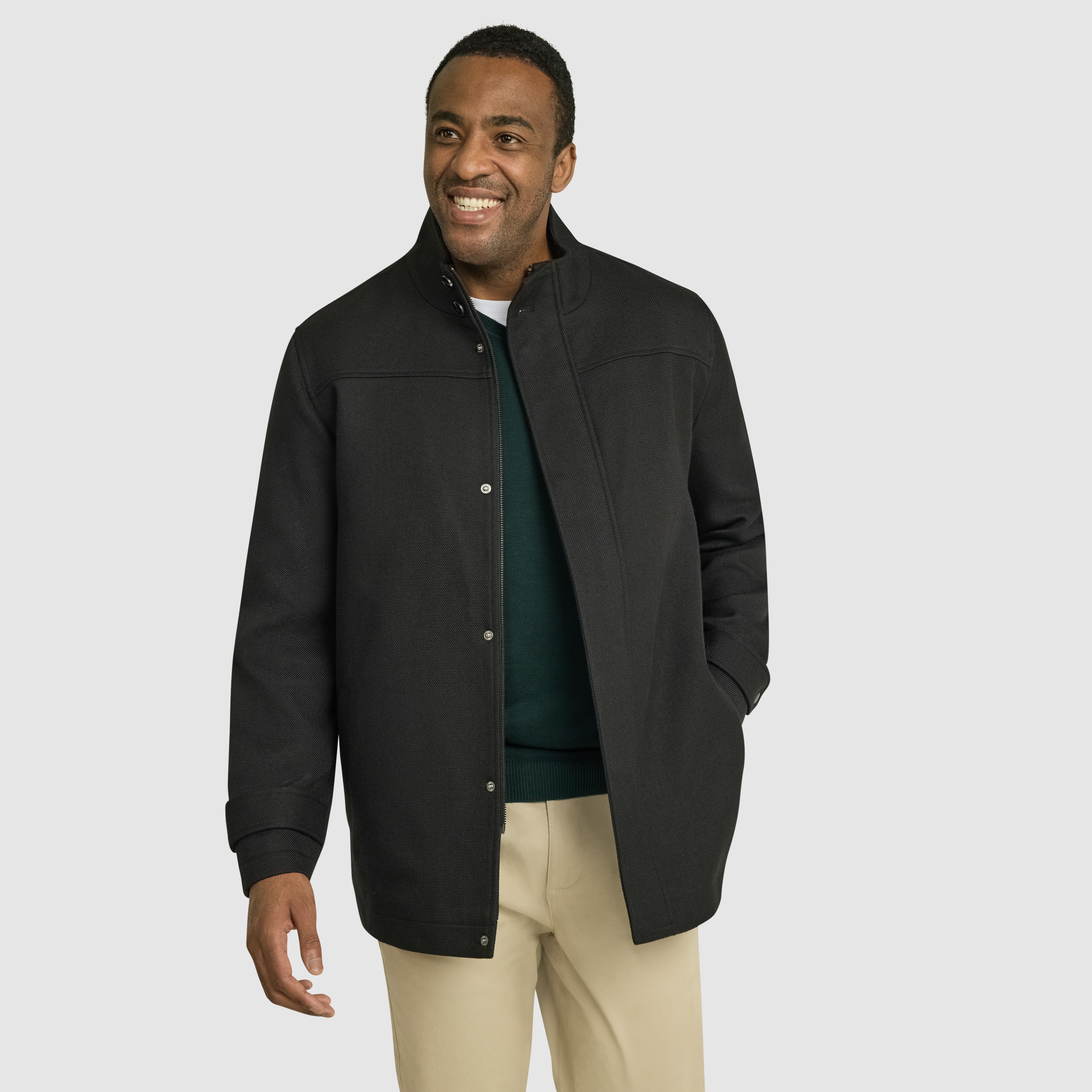 Black Sterling Coat | Men's Tops | Johnny Bigg AU