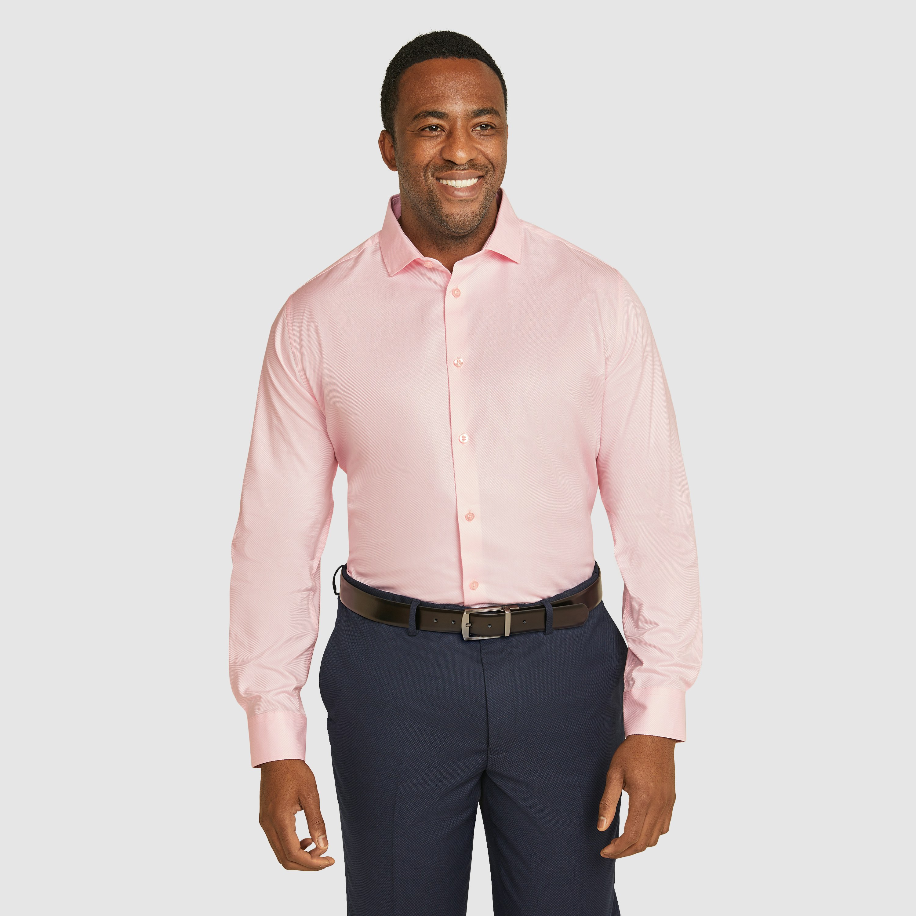 Light Pink Taylor Twill Dress Shirt | Men's Tops | Johnny Bigg AU