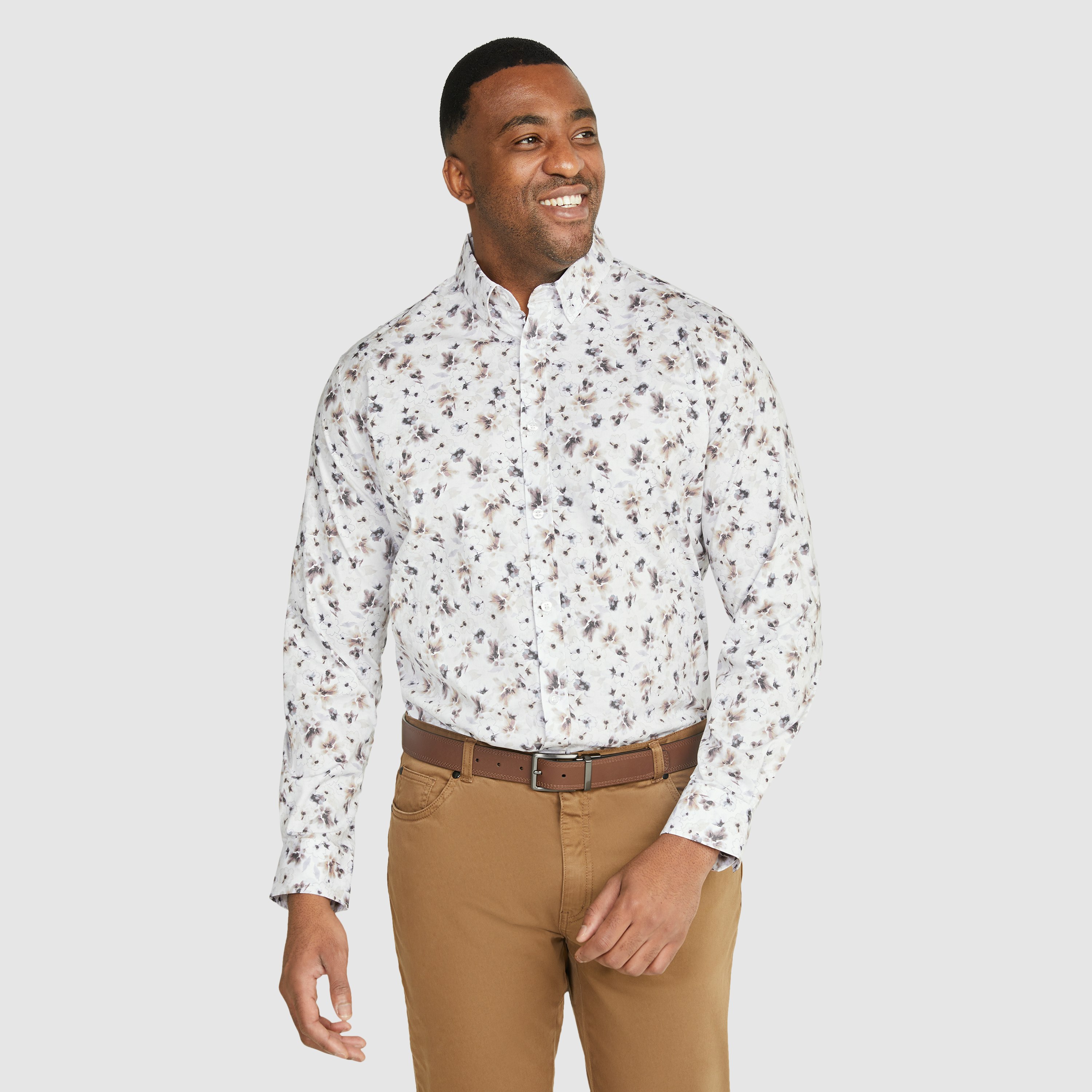 Lilac Norton Floral Shirt | Men's Tops | Johnny Bigg AU