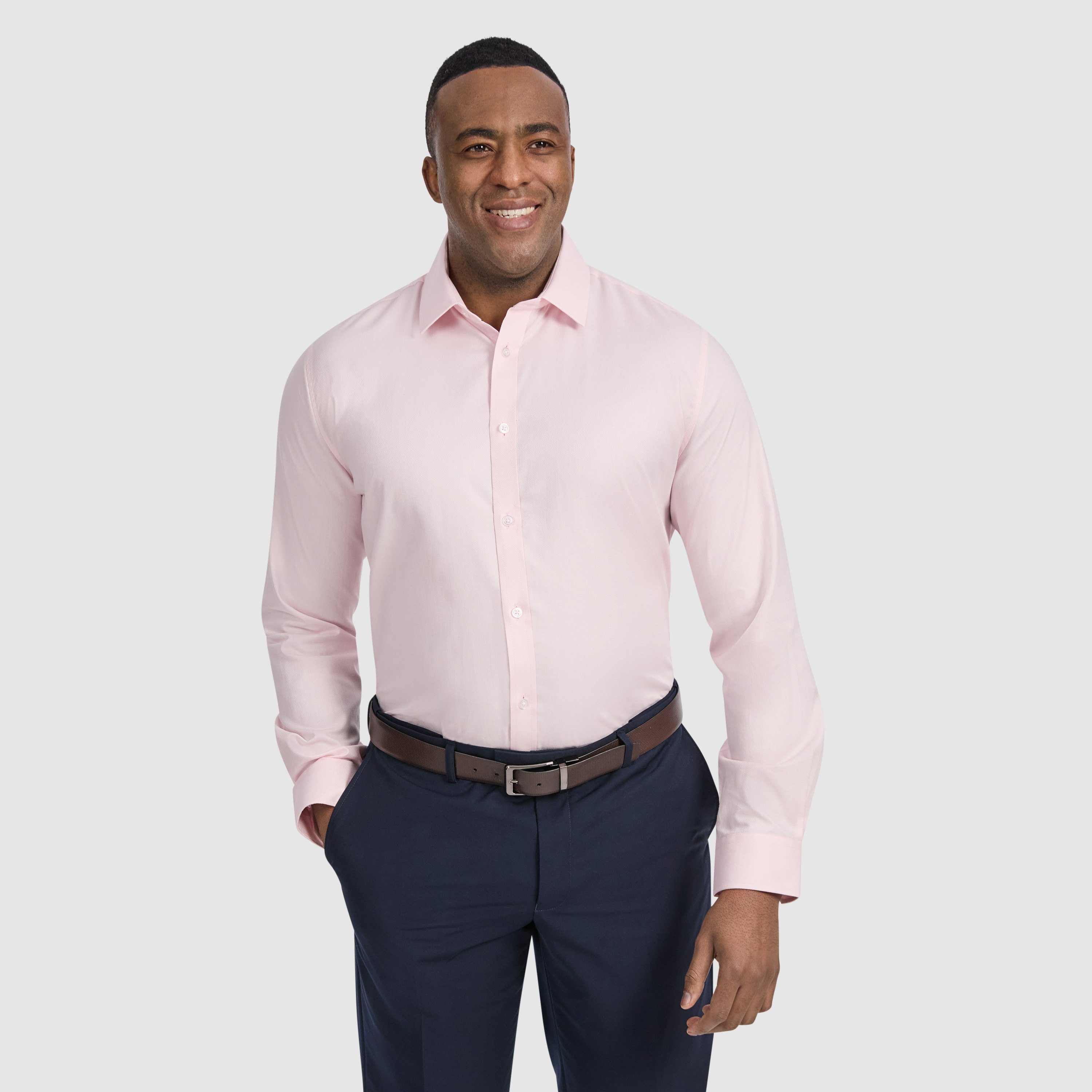 Light Pink Coolmax Stretch Dress Shirt | Men's Tops | Johnny Bigg NZ