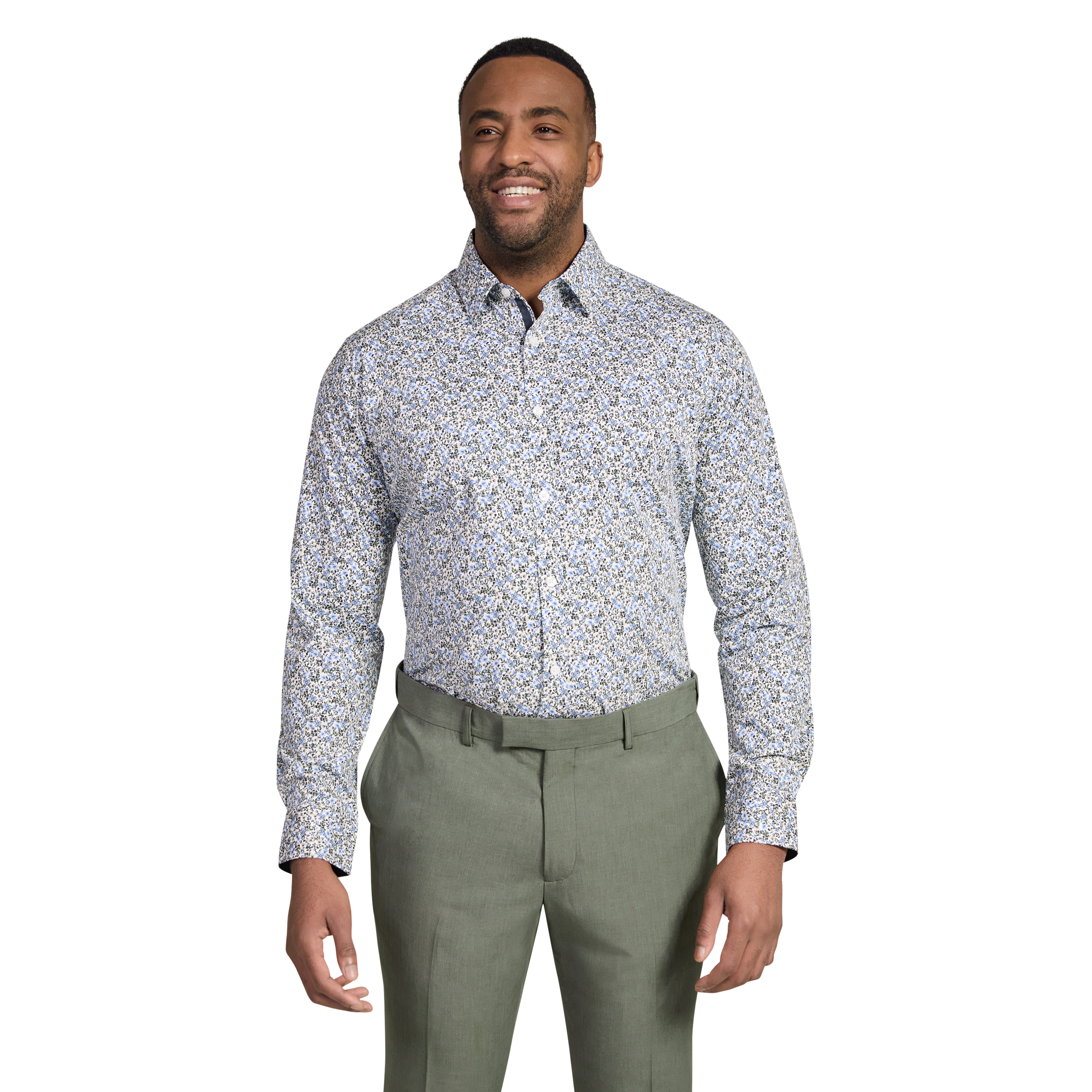 Fern Seville Floral Stretch Shirt | Men's Tops | Johnny Bigg AU