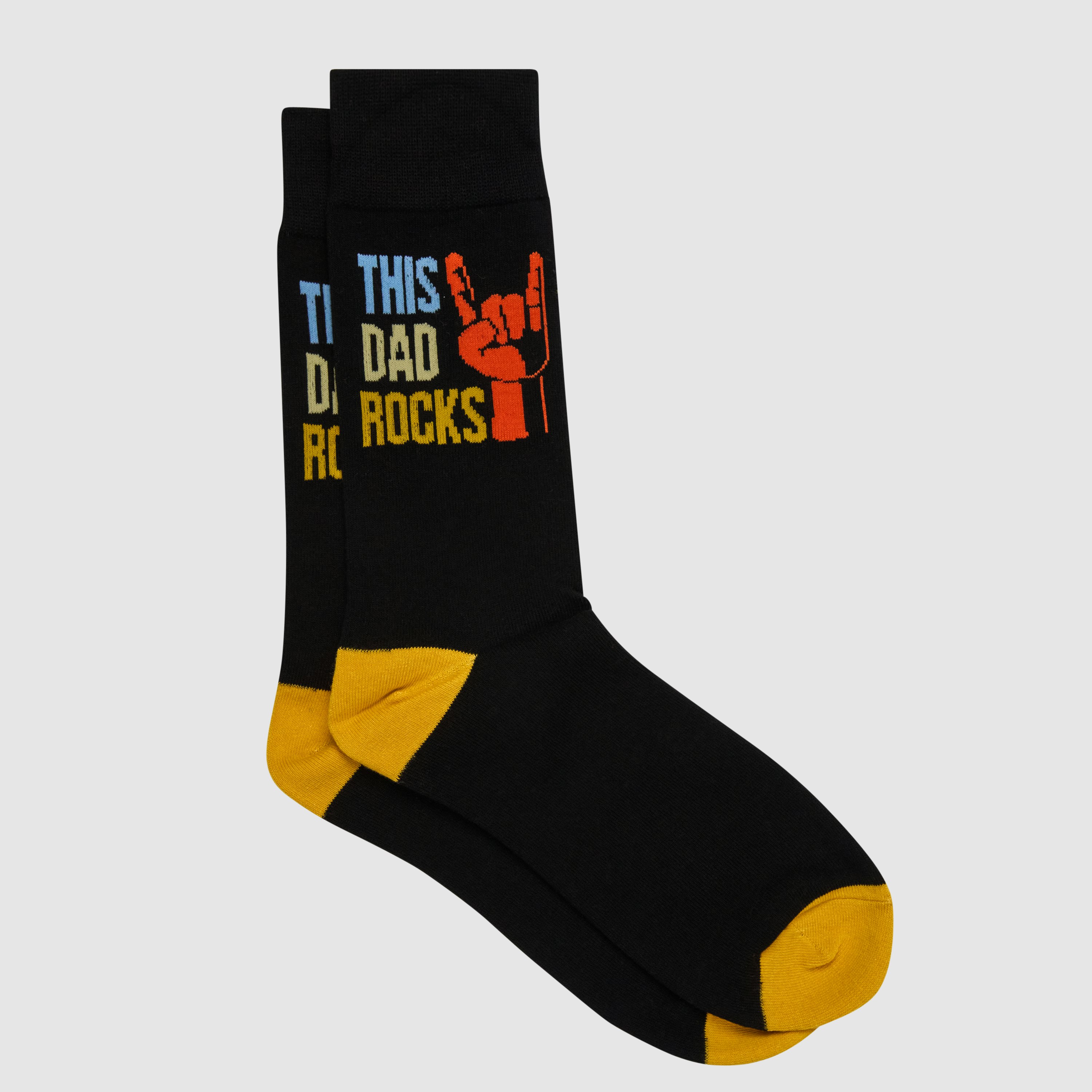 Black This Dad Rocks Sock | Men's Accessories | Johnny Bigg AU