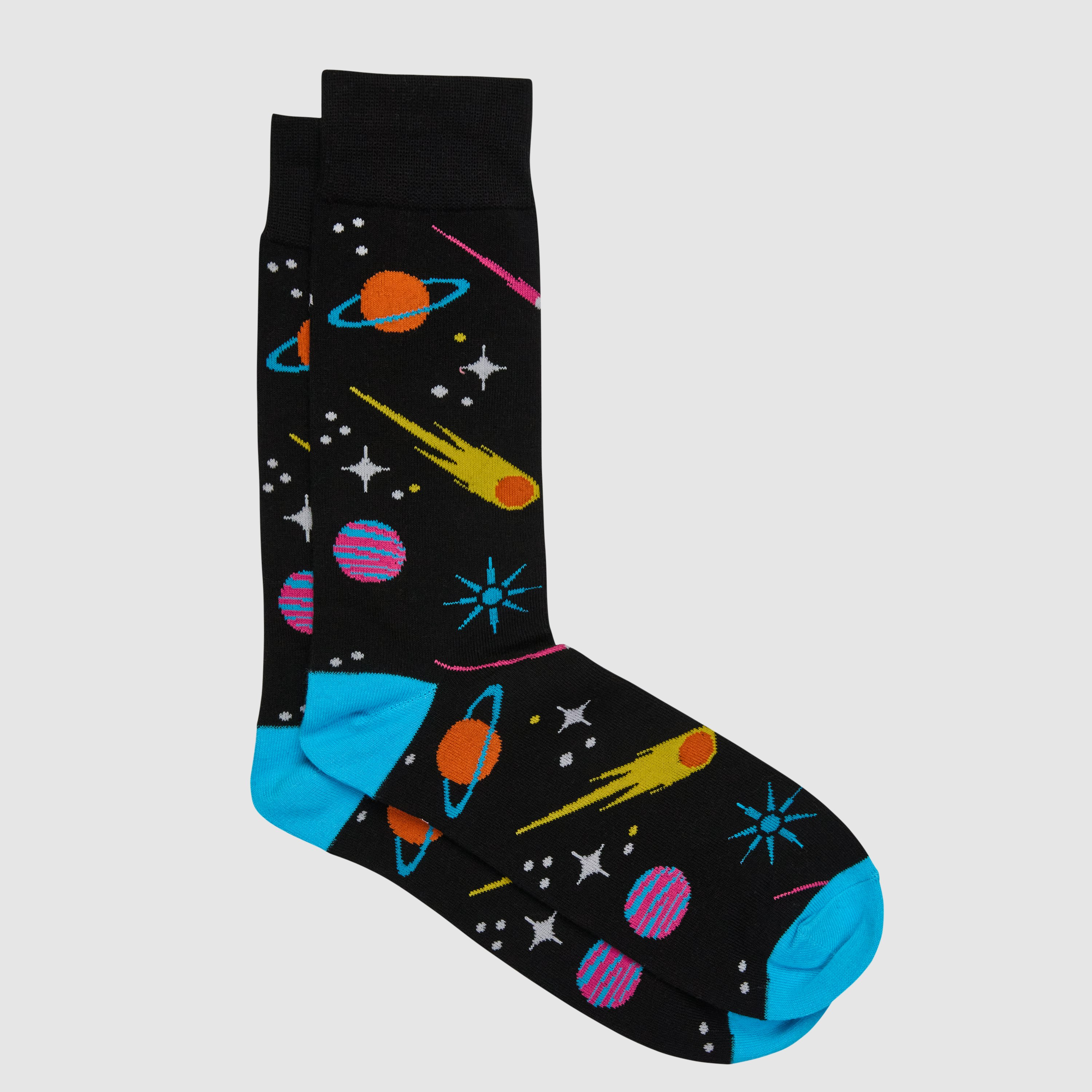 Black Space Fancy Sock | Men's Accessories | Johnny Bigg AU