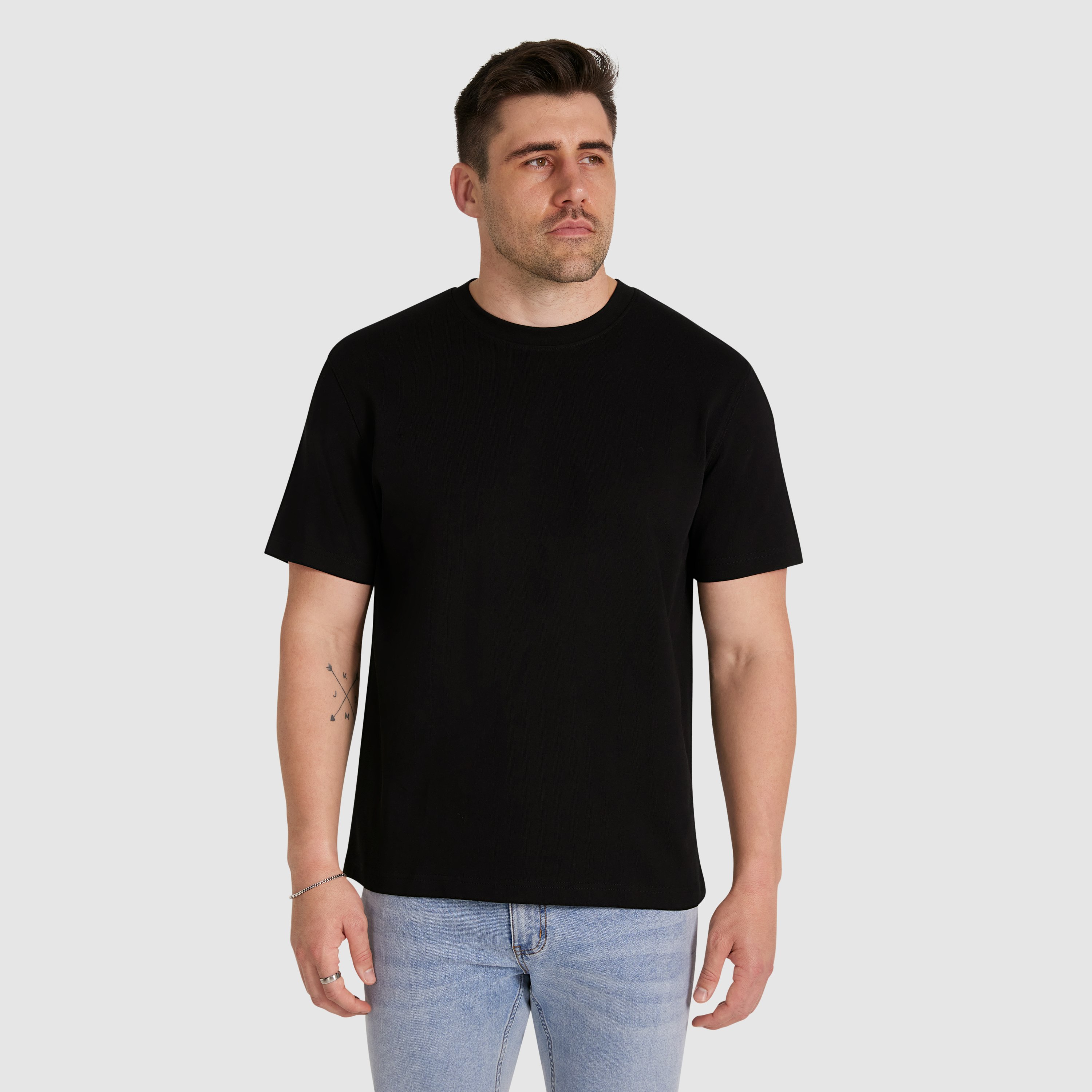 Black Classic Heavy Weight Tee | Men's Tops | Johnny Bigg AU